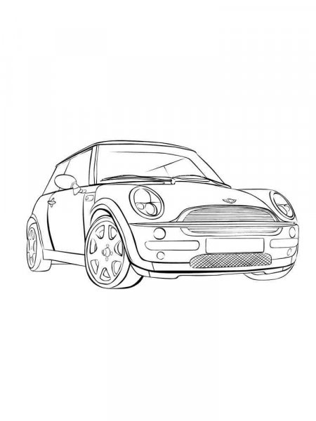 Mini Cooper coloring pages