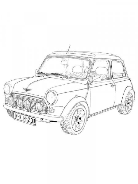 Mini Cooper coloring pages