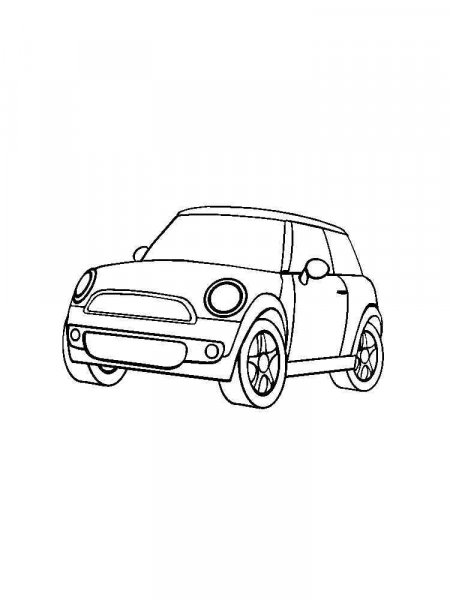 Mini Cooper coloring pages