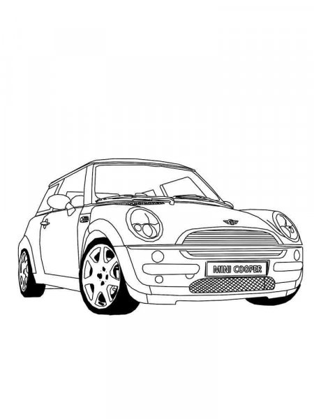 Mini Cooper coloring pages