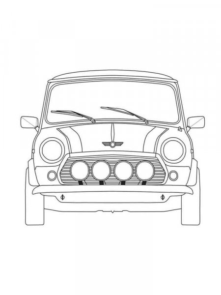 Mini Cooper coloring pages