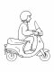 Moped coloring pages