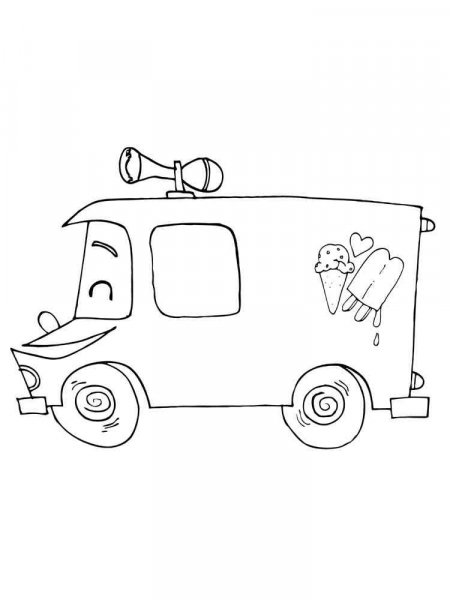 Van coloring pages
