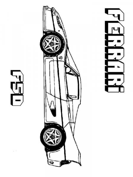Ferrari coloring pages