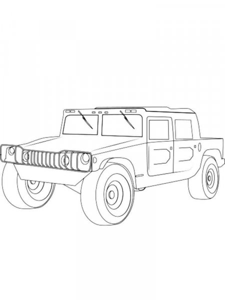 Hummer coloring pages