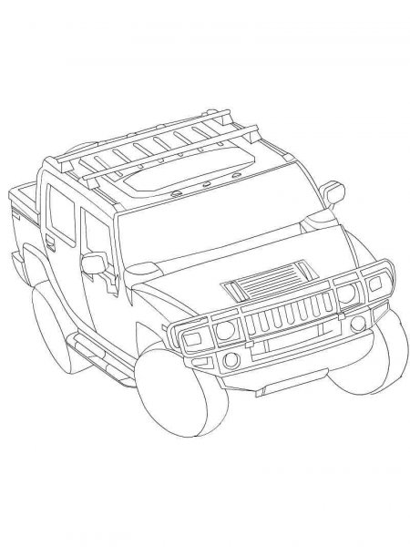 Hummer coloring pages