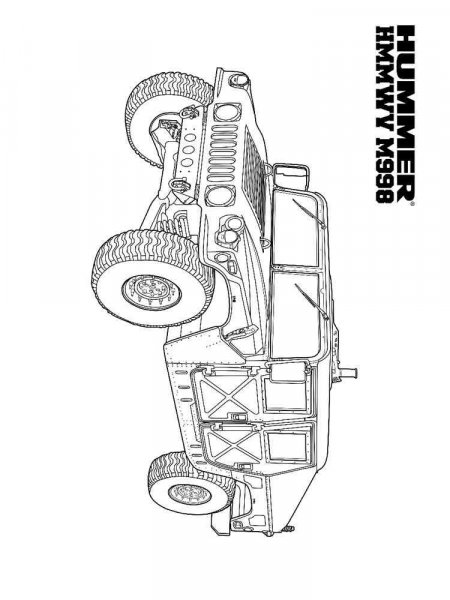 Hummer coloring pages
