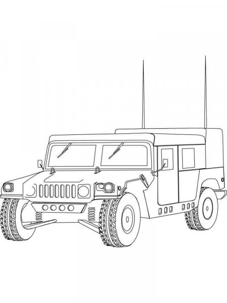 Hummer coloring pages