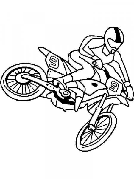 Motocross coloring pages