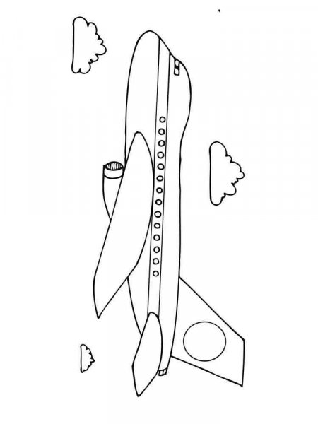 Plane coloring pages