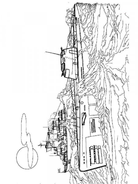 Submarine coloring pages