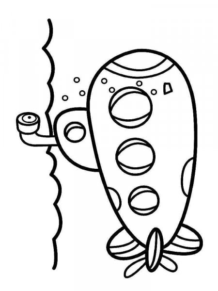 Submarine coloring pages