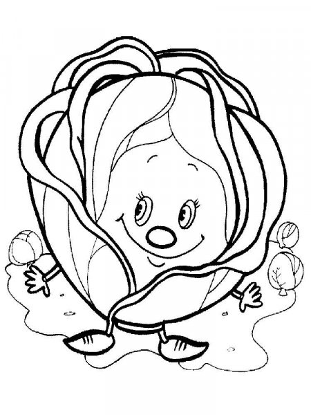 Cabbage coloring pages