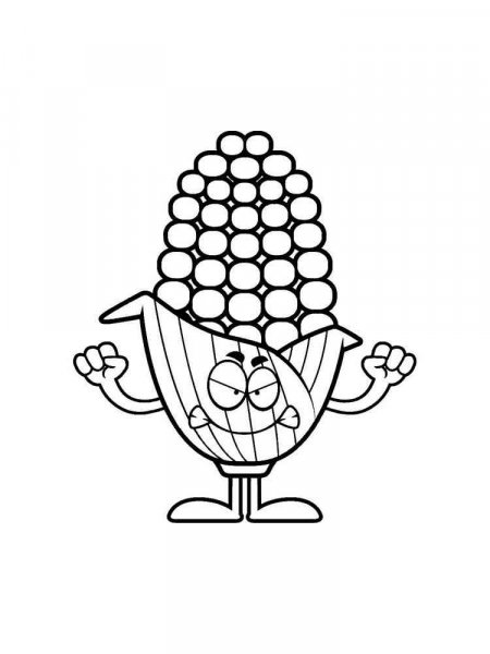 Corn coloring pages