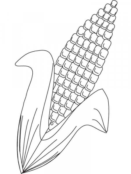 Corn coloring pages