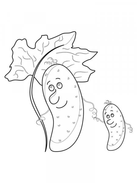Cucumber coloring pages. Download and print Cucumber coloring pages