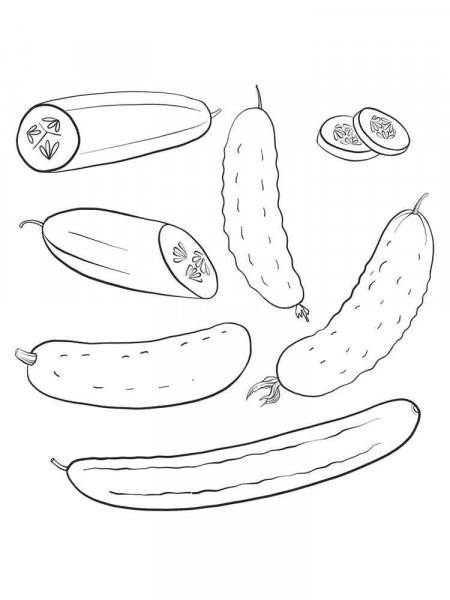 Cucumber coloring pages. Download and print Cucumber coloring pages