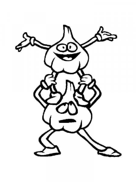 Garlic coloring pages