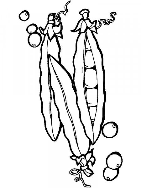 Peas coloring pages