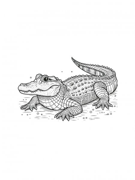 Alligator coloring pages