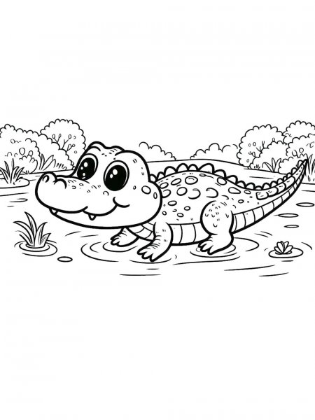 Alligator coloring pages