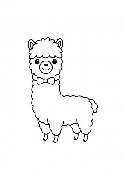 Alpaca Coloring Pages (Free Printables for Kids)