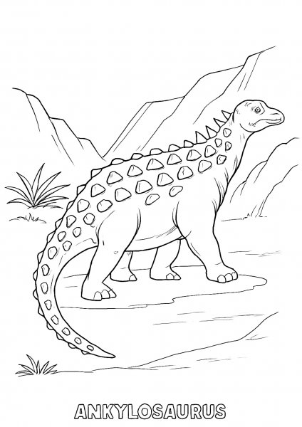 Ankylosaurus coloring pages