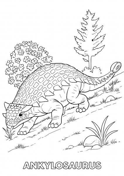 Ankylosaurus coloring pages