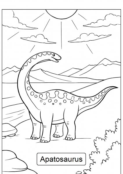 Apatosaurus coloring pages