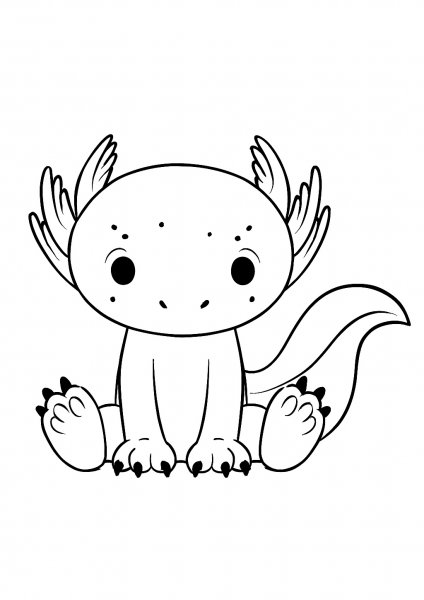 Axolotl Coloring Pages (Free Printables for Kids)