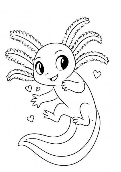 Axolotl Coloring Pages (Free Printables for Kids)
