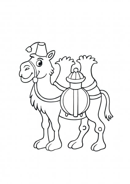 Camel Coloring Pages (Free Printables for Kids)