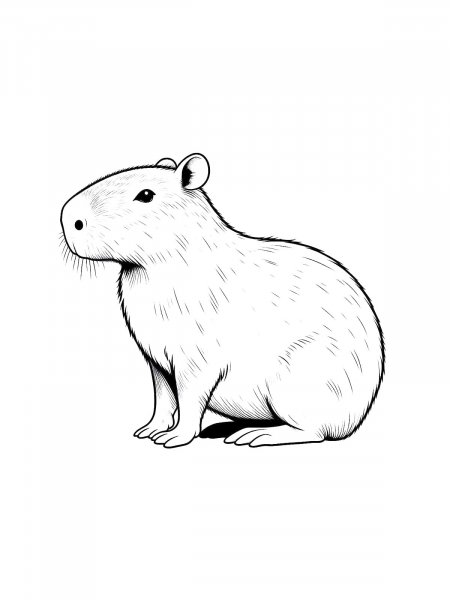 Capybara Coloring Pages (Free Printables for Kids)
