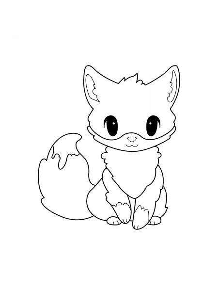 Cute Fox coloring pages