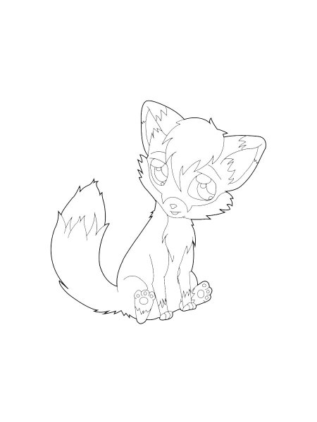 Cute Fox coloring pages