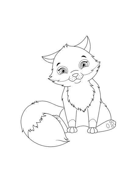 Cute Fox coloring pages