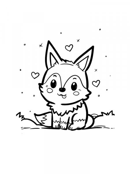Cute Fox coloring pages
