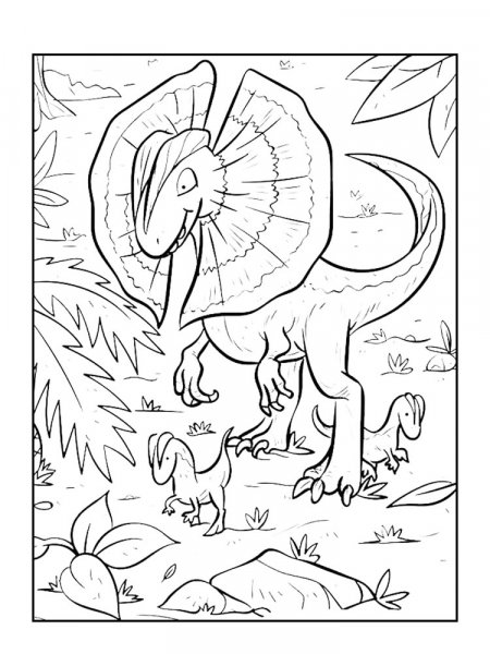 Dilophosaurus coloring pages