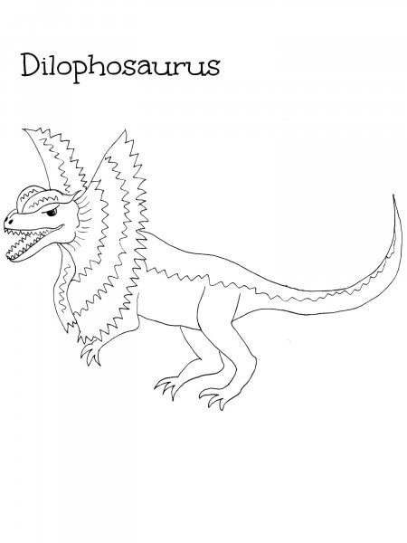 Dilophosaurus coloring pages