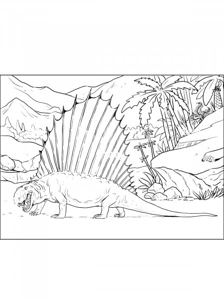 Dimetrodon coloring pages