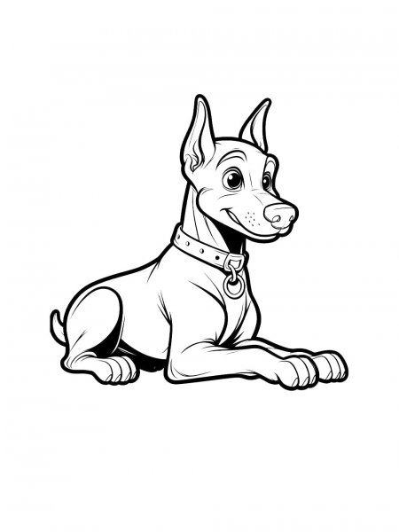 Doberman coloring pages