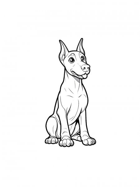 Doberman coloring pages
