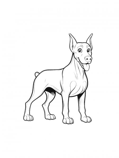 Doberman coloring pages