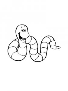 Earthworm coloring pages