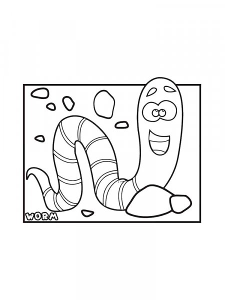 Earthworm coloring pages