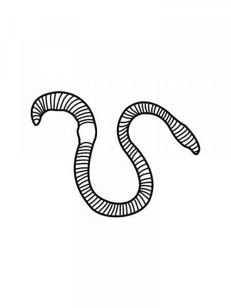 Earthworm coloring pages