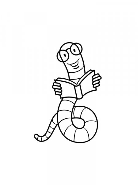 Earthworm coloring pages