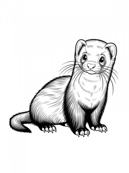 Ferret coloring pages