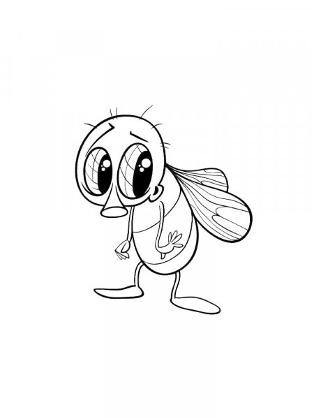Fly coloring pages
