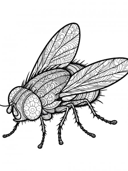 Fly coloring pages